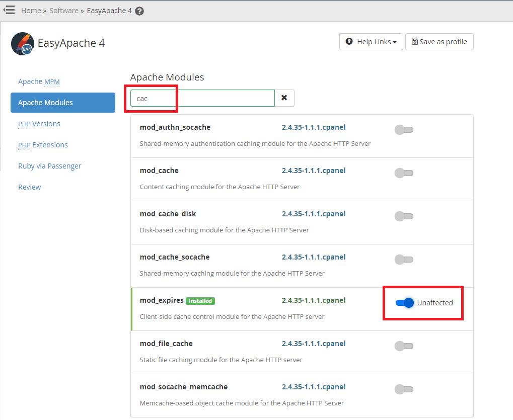 How Can I Enable An Apache Or Php Module On My Cpanel Vps Knowledgebase Ethernet Servers Ltd